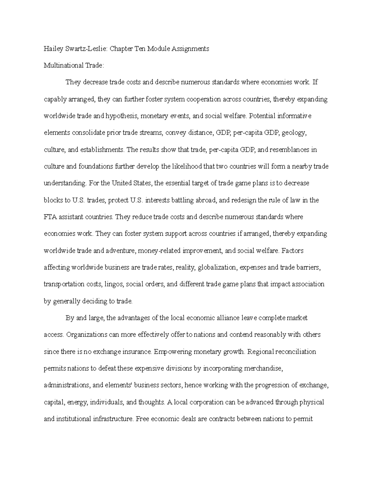 Chapter Ten Module Assignments - Hailey Swartz-Leslie: Chapter Ten ...