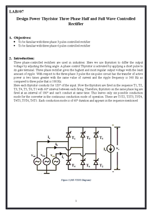 Assignment question - POWER ELECTRONICS ASSIGNMENT (1) A-EXERCISE SHEET 1 SINGLE PHASE RECTIFIER ...