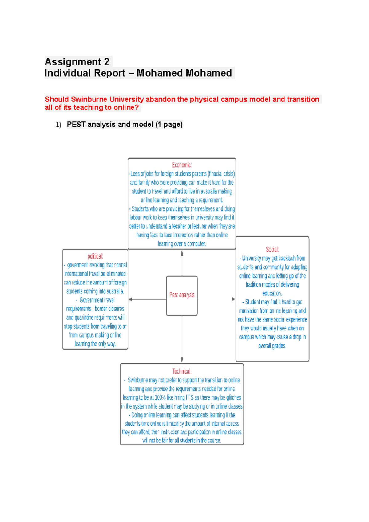 Introduction to Businuess information sysytems - Assignmnet 2 report ...