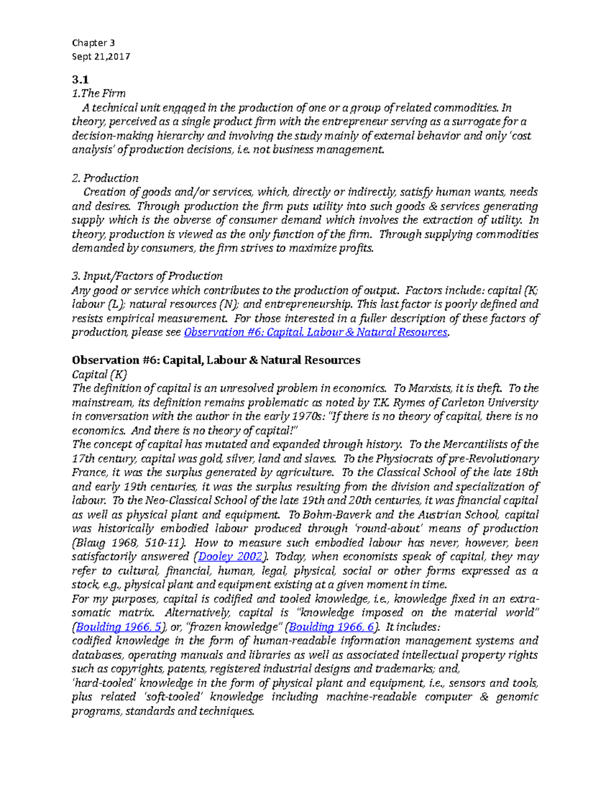 Chapter 3 - Lecture notes 3 - Sept 21, 1 Firm A technical unit engaged ...