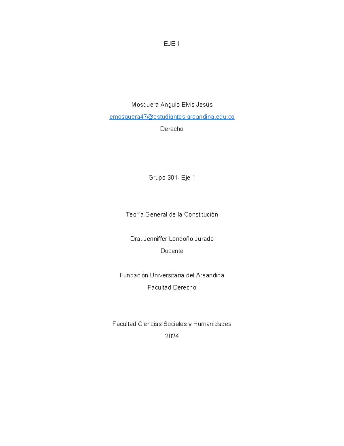 Actividad EJE 1 Genero E Interculturalidad - EJE 1 Mosquera Angulo Elvis Jesús - Studocu