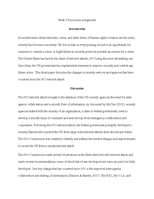 Week 8 Discussion Assignment - Week 8 Discussion Assignment ...