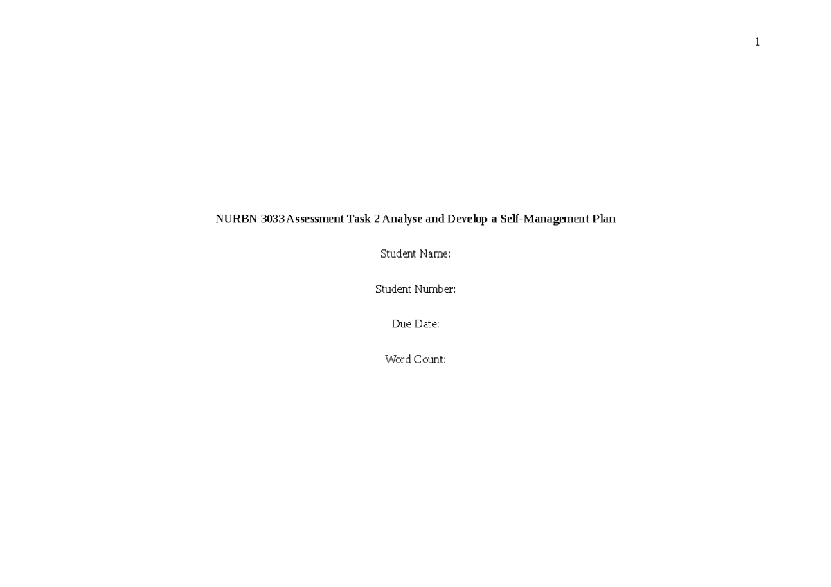 2022 Task 230 Revised - nursing - NURBN 3033 Assessment Task 2 Analyse ...