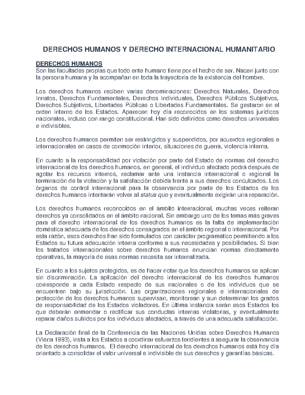 TEMA 8 Derechos Humanos Y Derecho Internacional Humanitario - DERECHOS ...