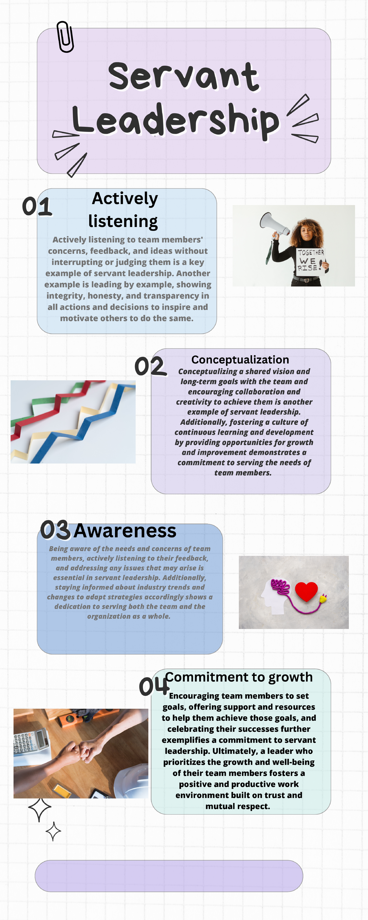 Blue Cute Creative Process Infographic - Servant Leadership 01 Actively ...