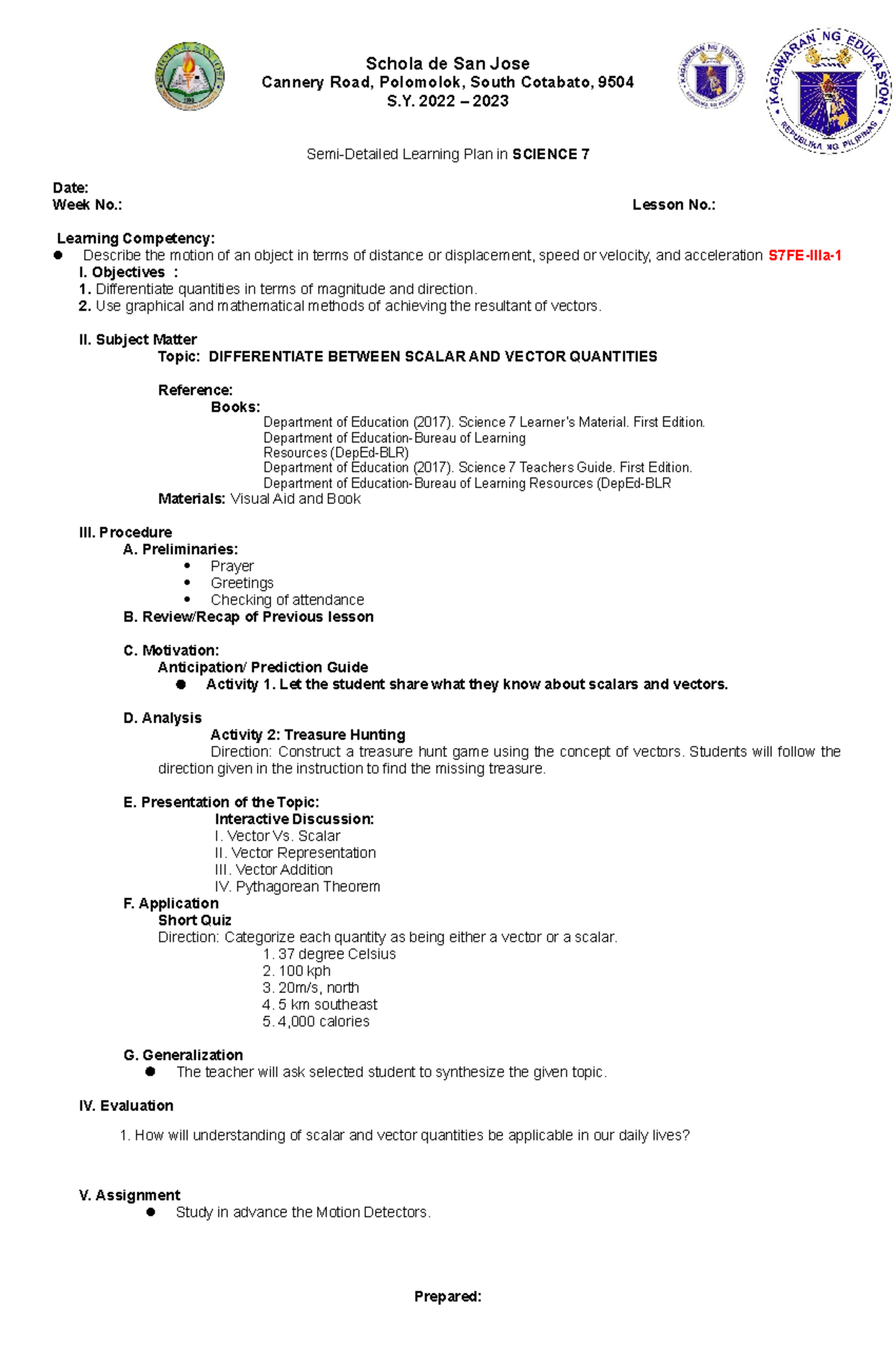 LP Science 7 Q3-3 - dfbdfbd - Schola de San Jose Cannery Road ...