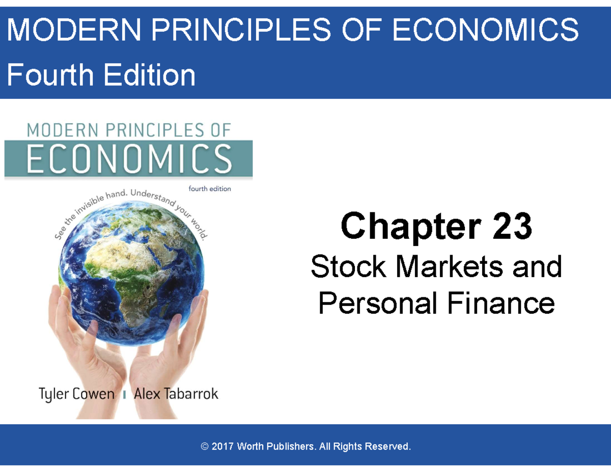 ECON 102 - CH 23 - ECON 102 - CH 23 - MODERN PRINCIPLES OF ECONOMICS ...