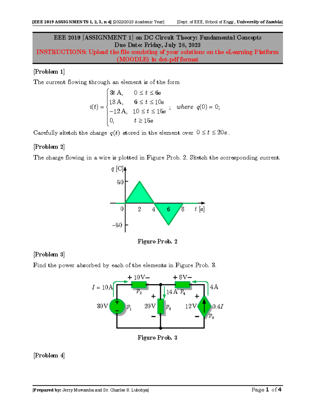 EEE 2019 [ Assignments 1, 2, 3, n 4] [2022-2023 Academic Year] [Due ...