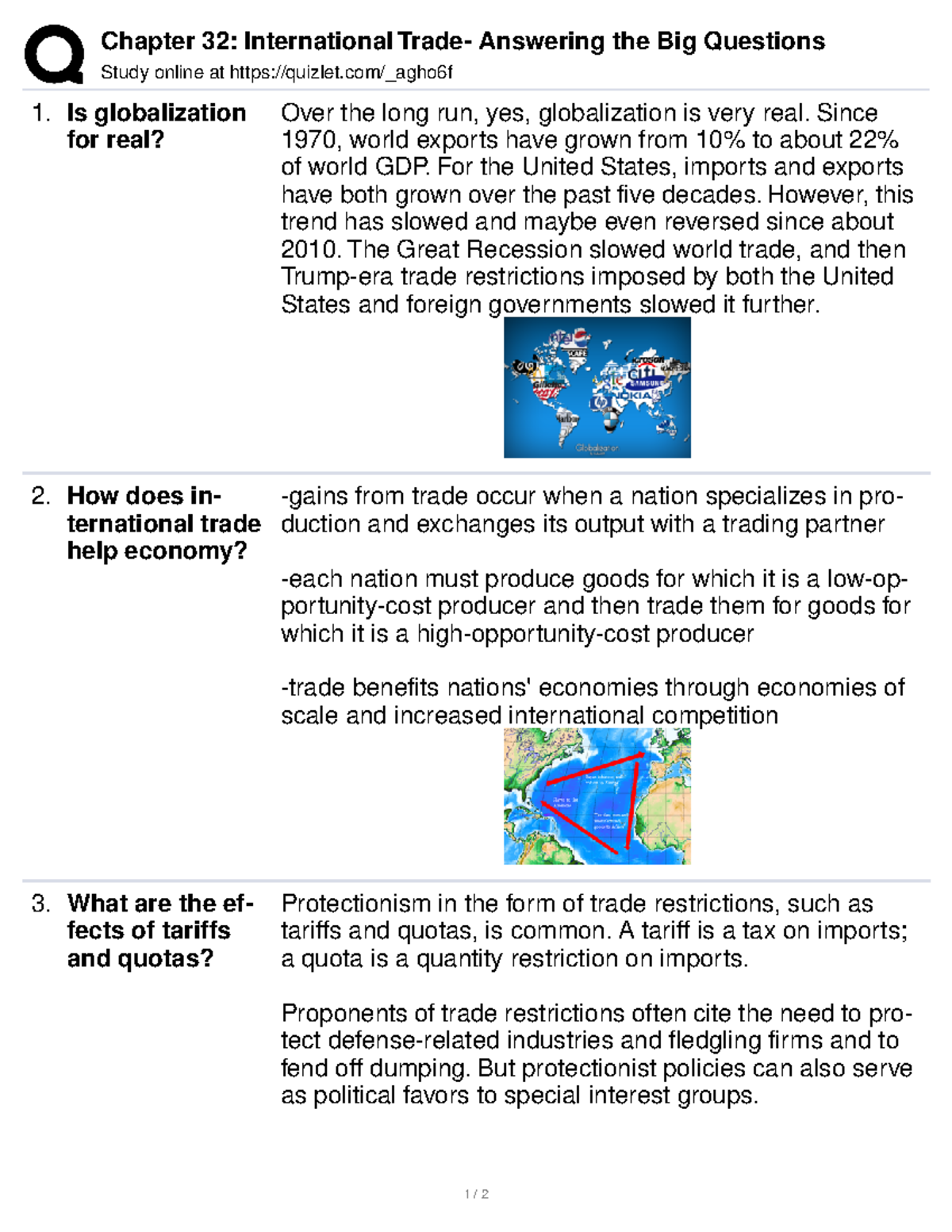 Chapter 32 International Trade- Answering the Big Questions - Chapter ...
