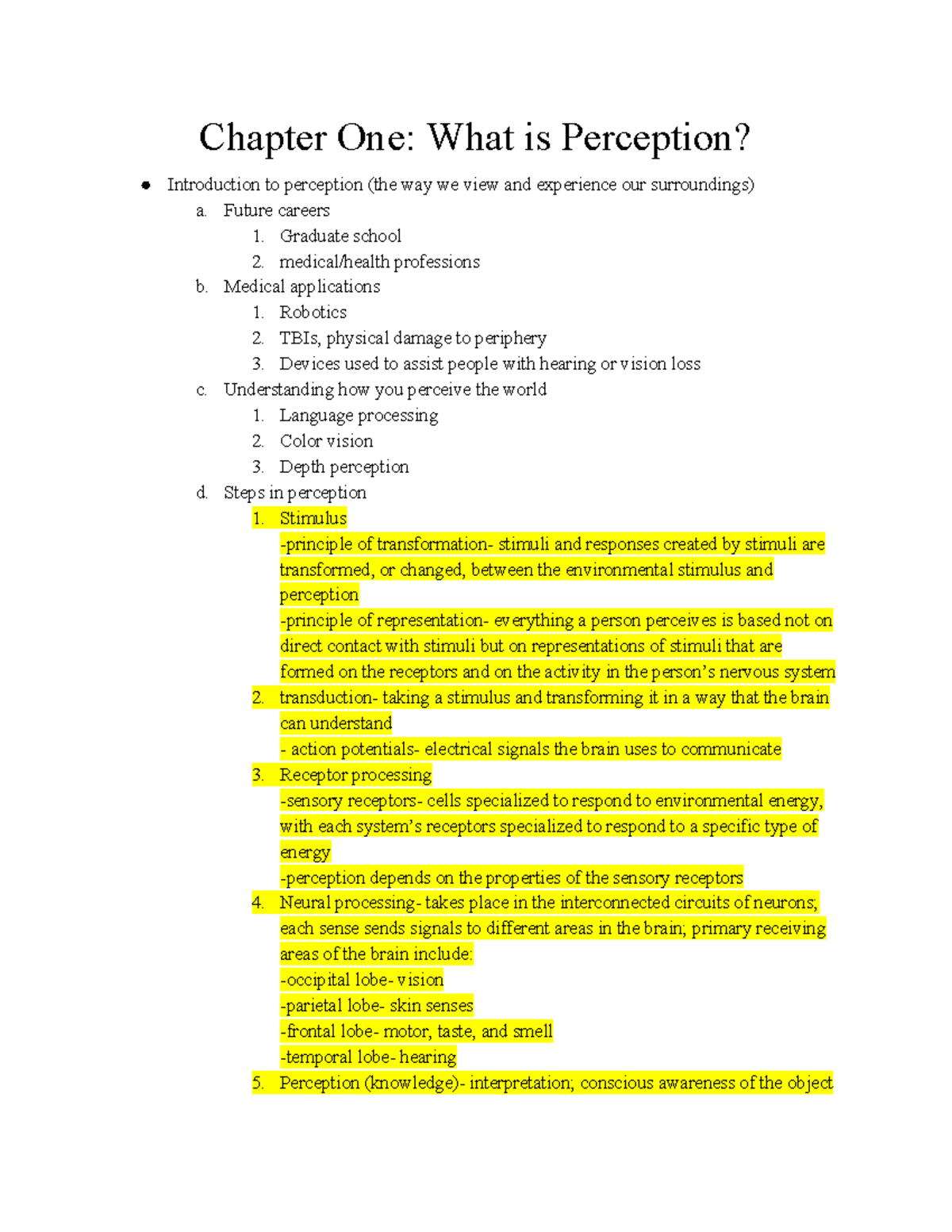 Sensation&Perception Ch - Chapter One: What is Perception? Introduction ...