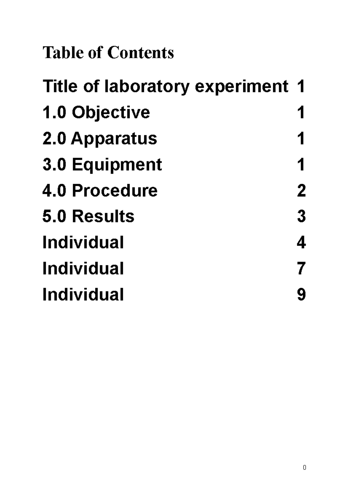 Ss Lab report 1 (Bending Moment) - Table of Contents Title of ...