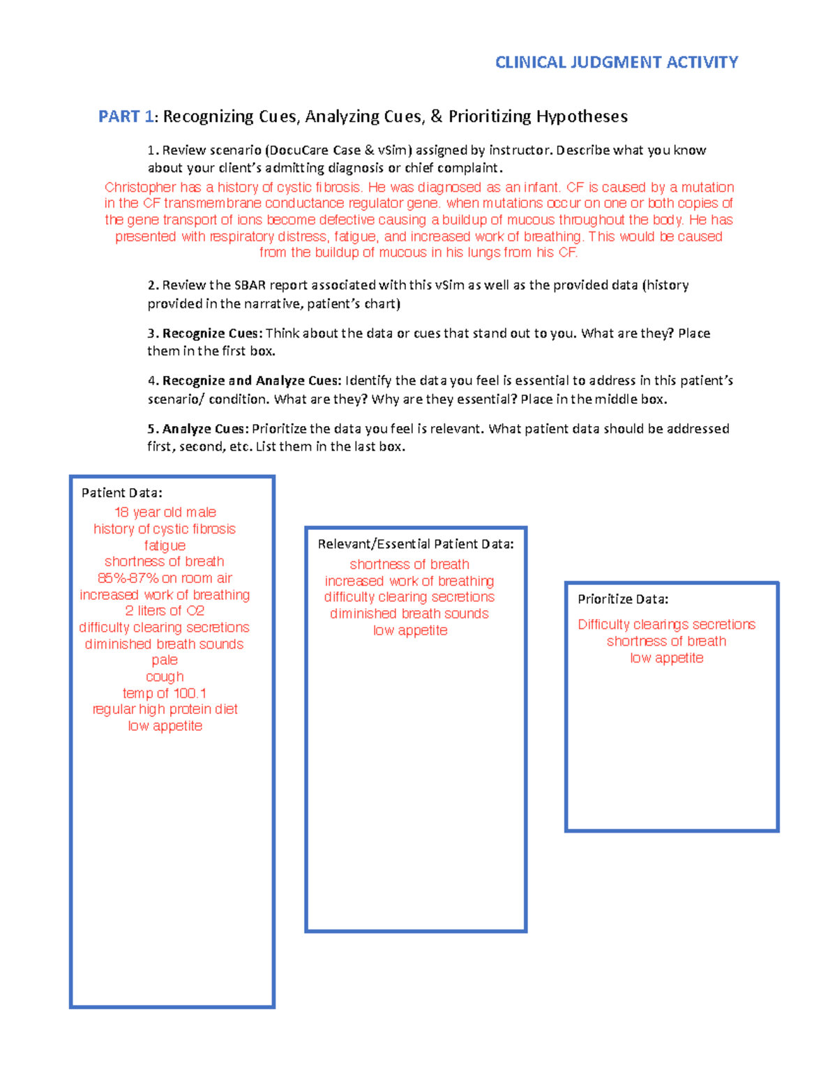 CP Pre-Sim Clinical Judgment Worksheet Finalized-1 - CLINICAL JUDGMENT ...