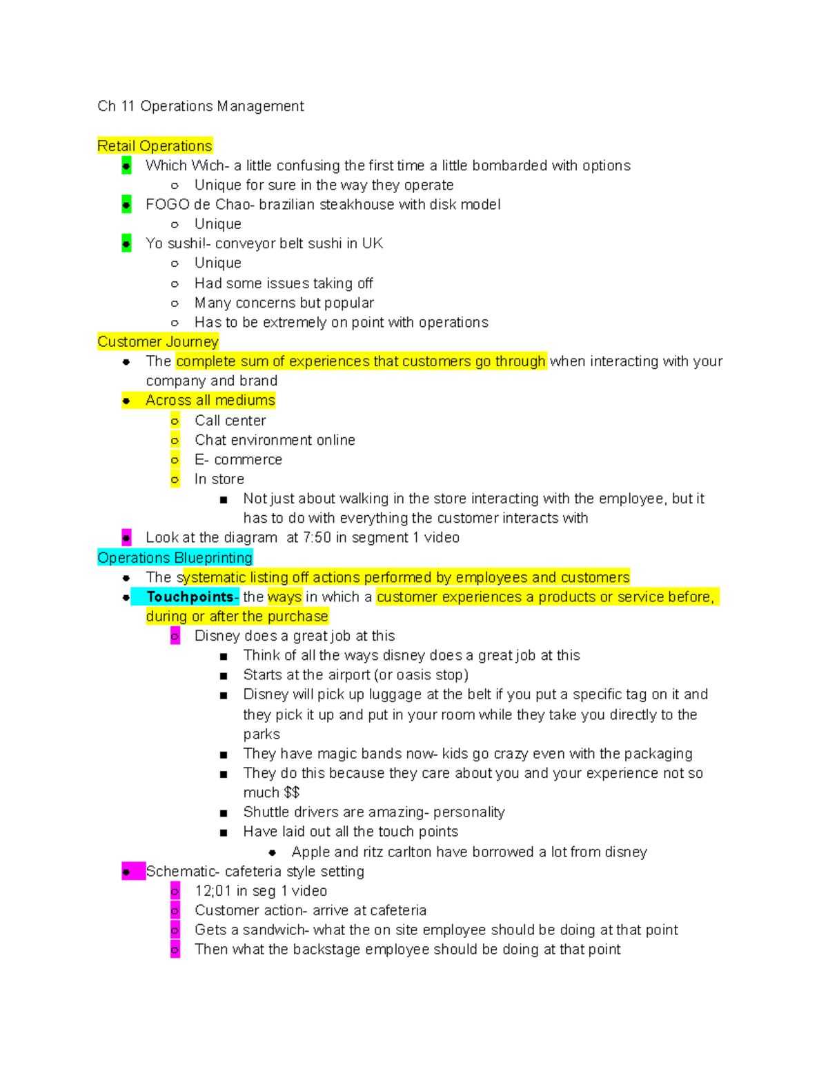 Ch 11 Operations Management - Ch 11 Operations Management Retail ...