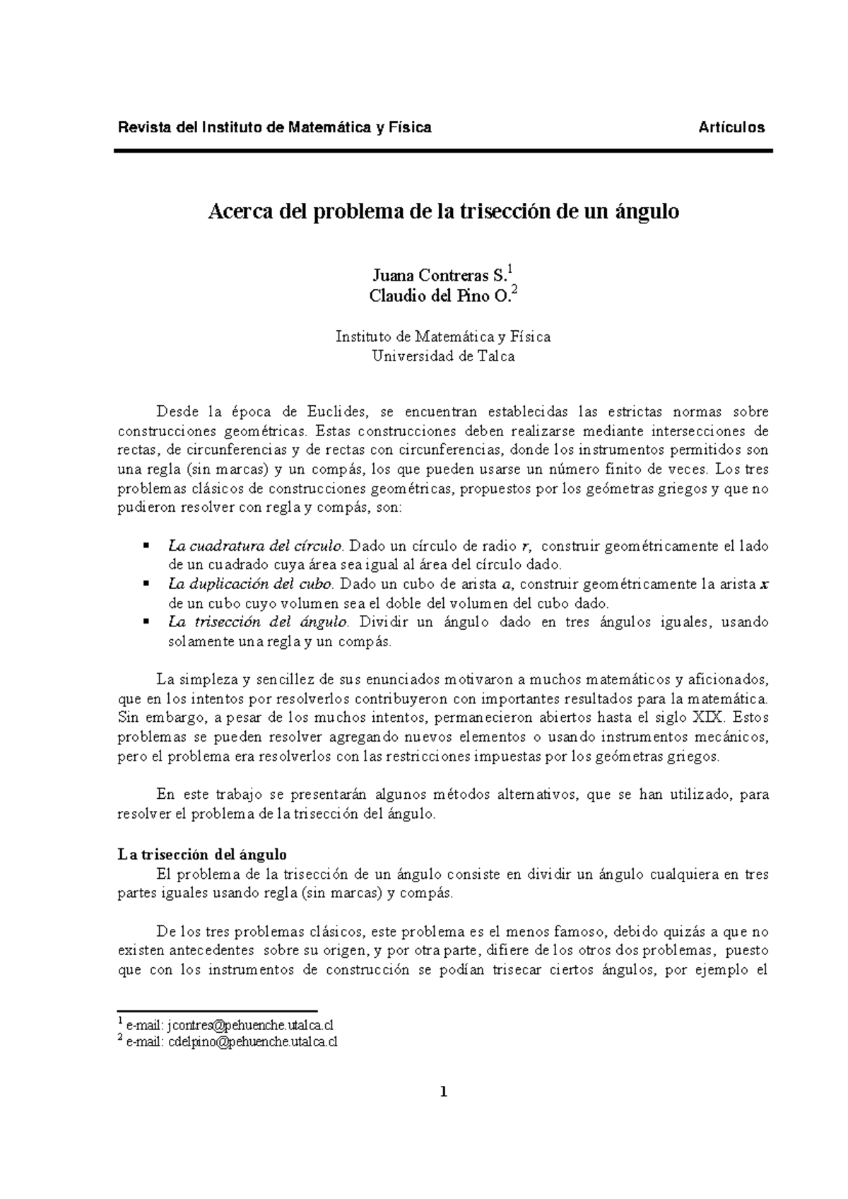 Hipias bueno - apuntes - Acerca del problema de la trisección de un ...