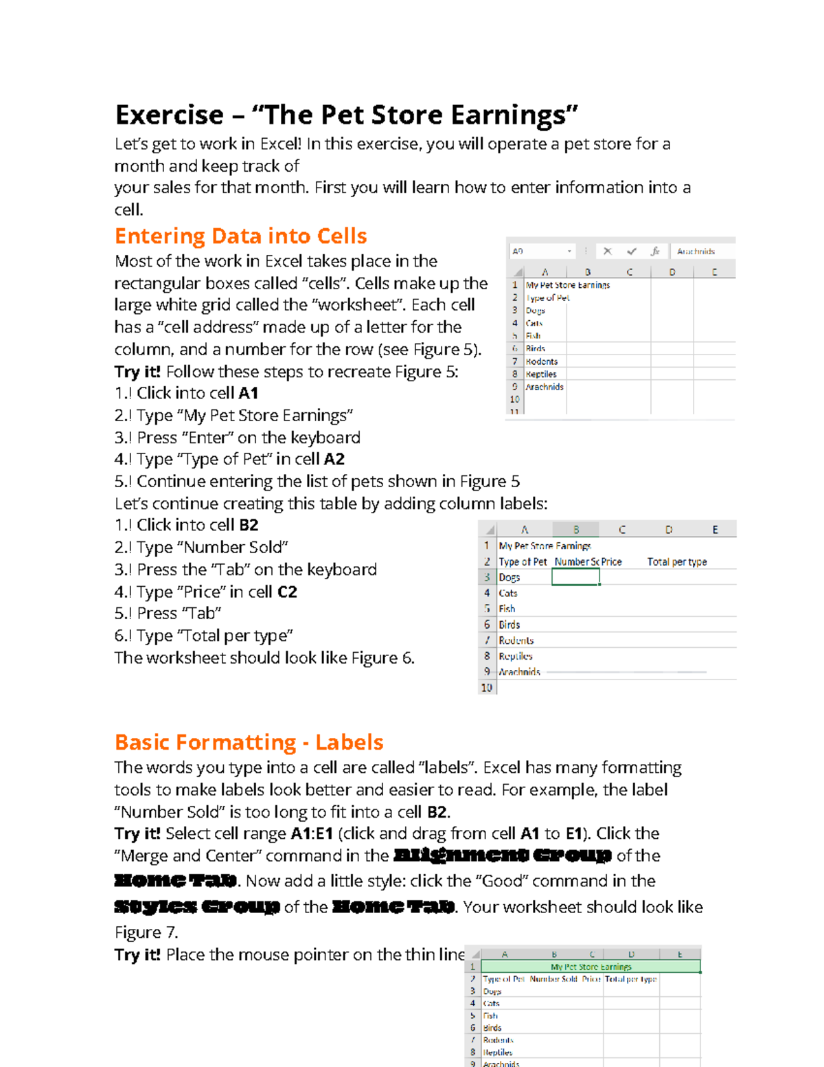 Exercise pet store - Exercise – “The Pet Store Earnings” Let’s get to ...