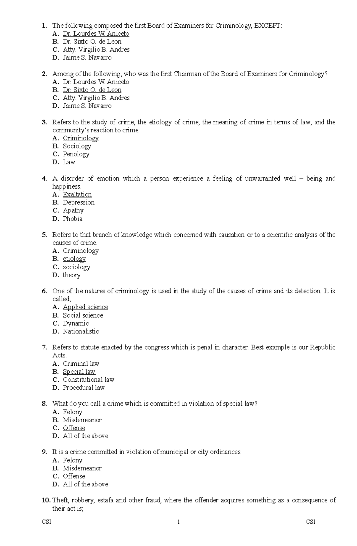 Crim soc 3 - Lecture materials on the different topics and subjects ...