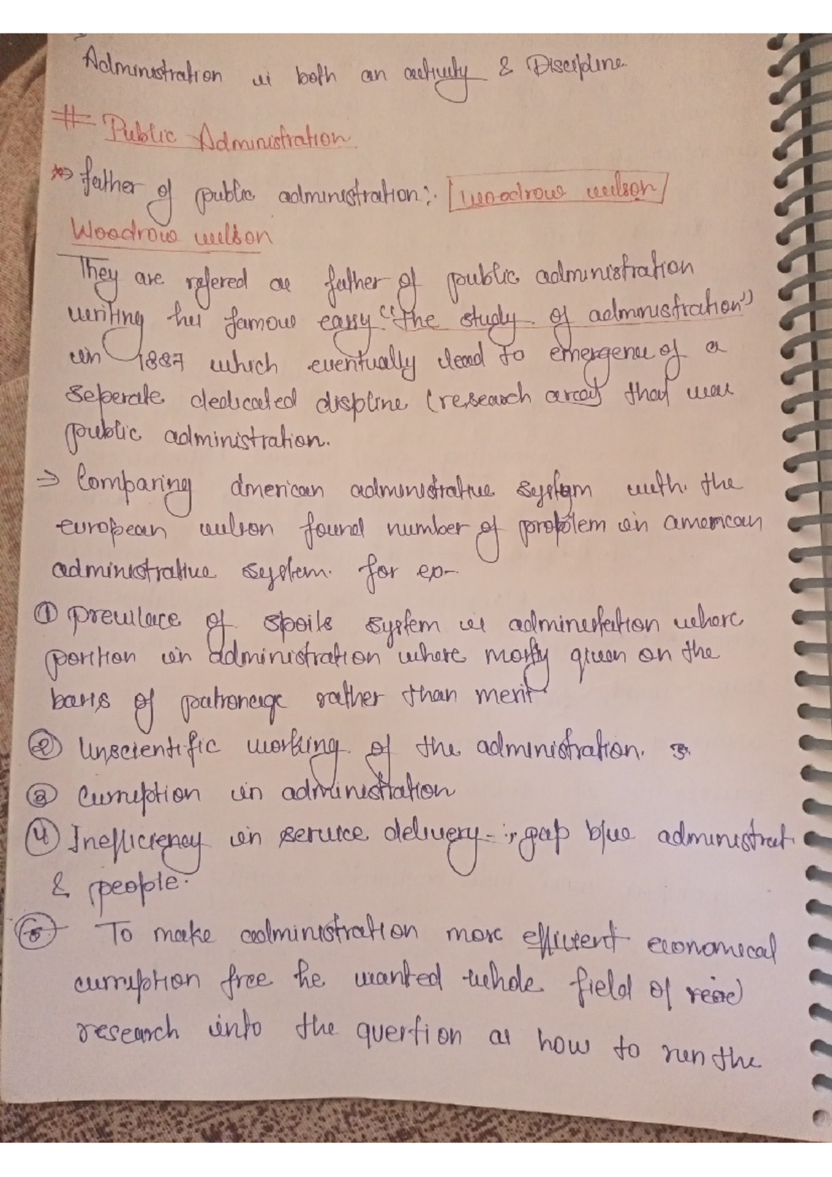 Woodrow Wilson - LECTURE NOTES FROM VISION IAS - Principles Of Public ...
