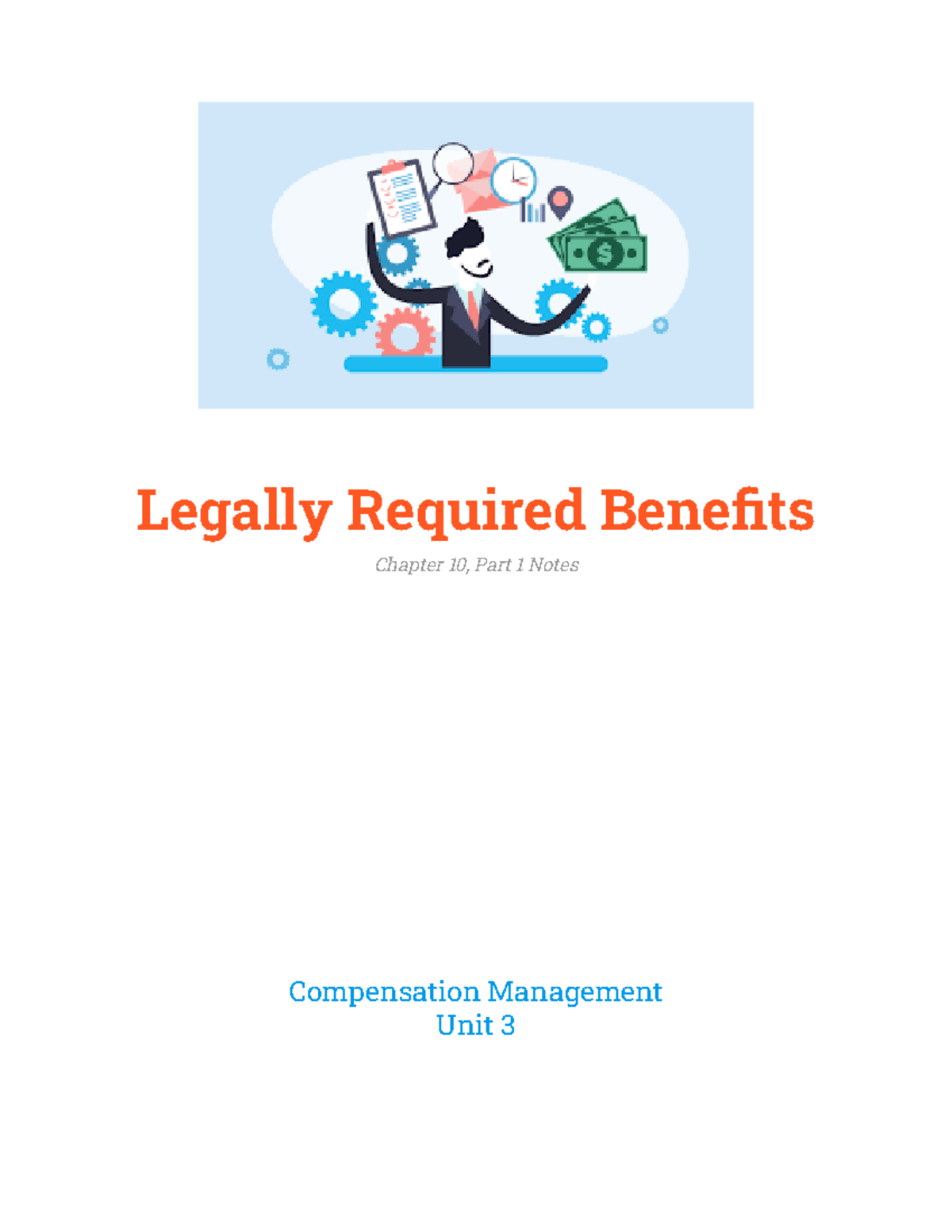 Student Chapter 10 Part 1: Legally Required Benefits - Legally Required ...
