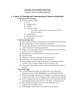 Chapter 1 Review Qs - Sociology of the Family Exam #1 Midterm Review ...
