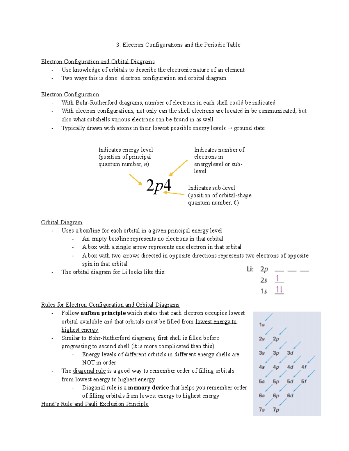 3. Electron Configurations and the Periodic Table - Electron ...