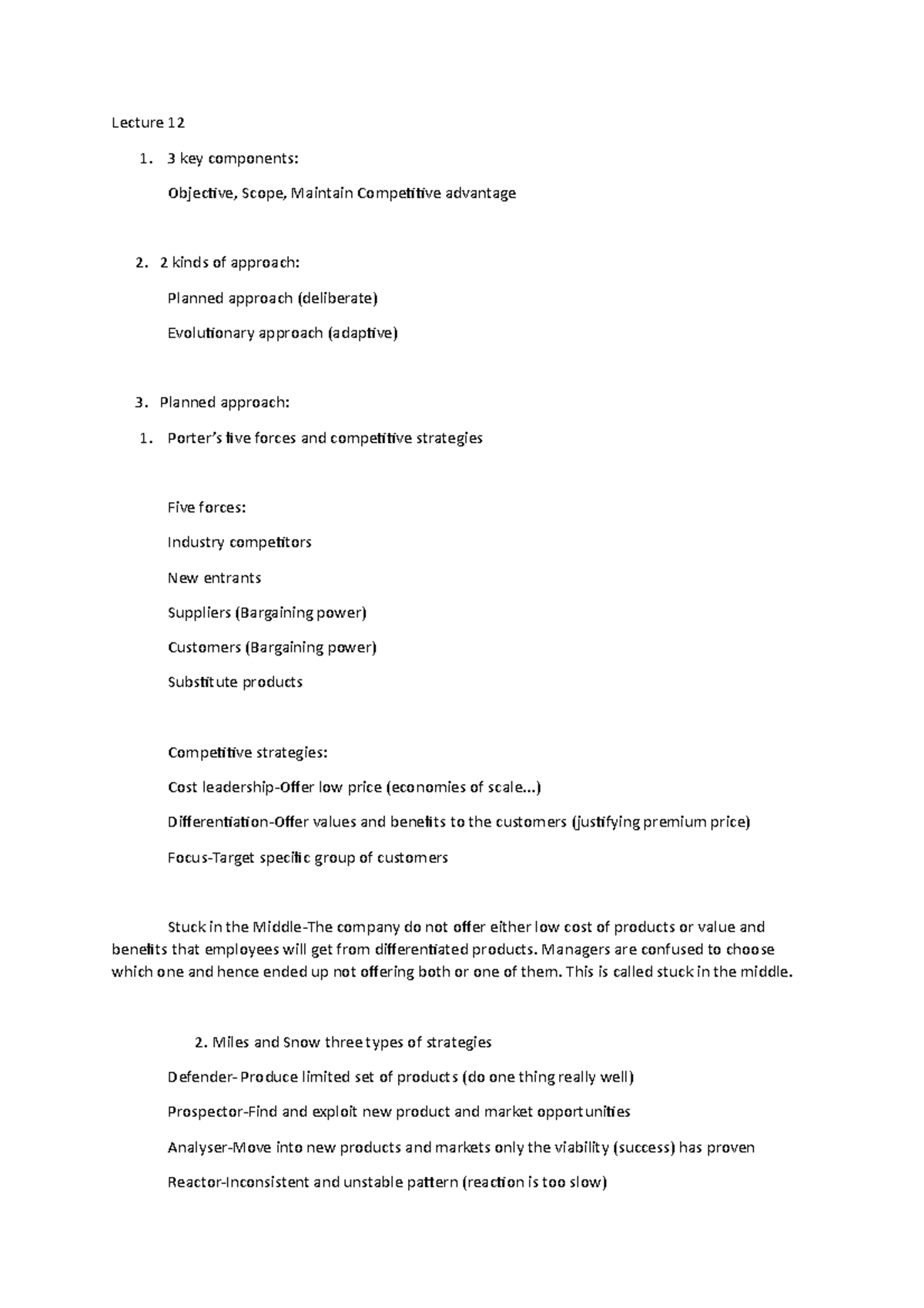 Lecture 12 OB - Lecture 12 1. 3 key components: Objective, Scope ...
