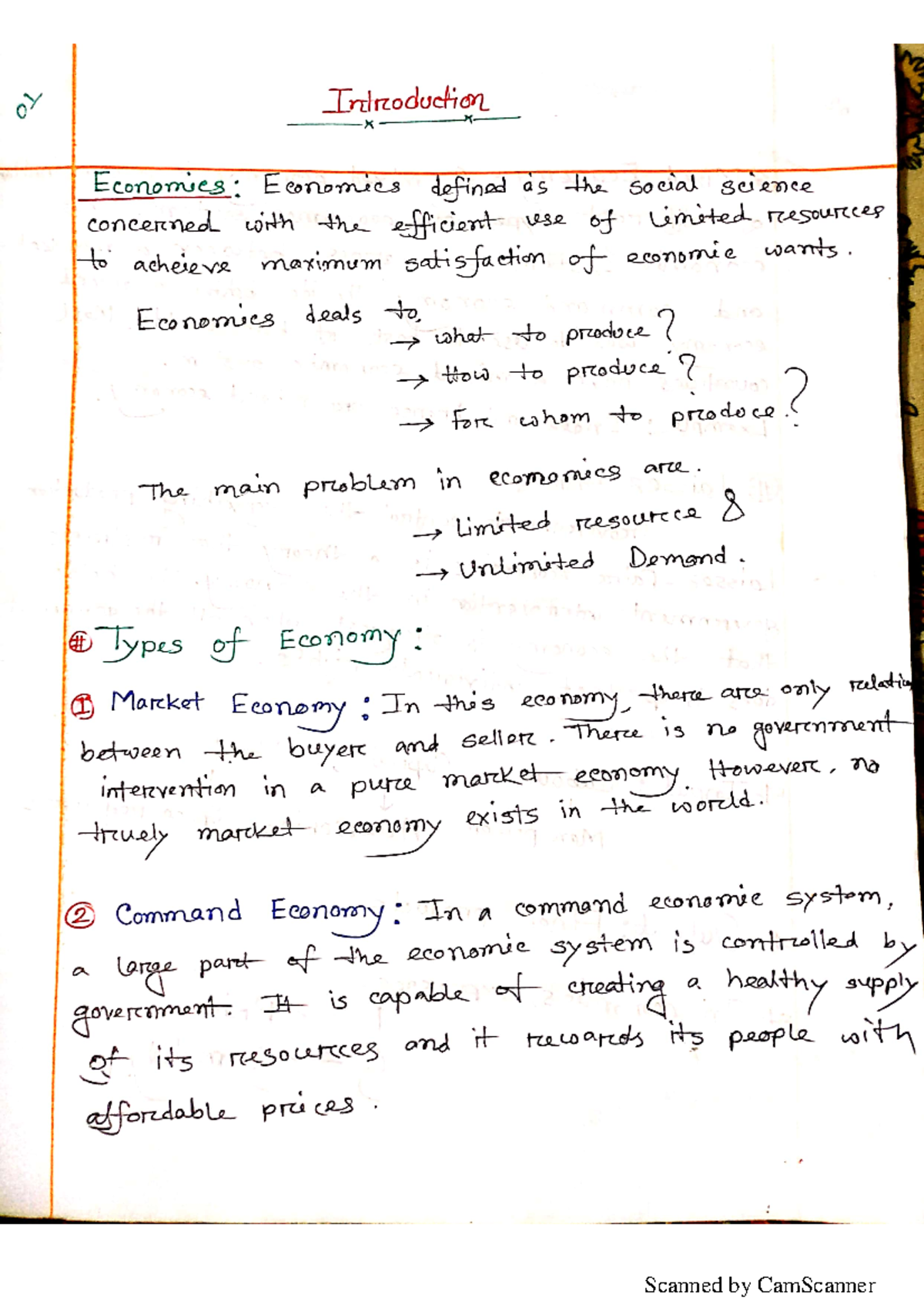 ECO (Lec 1-4) (Arman) - Economics lecture - Studocu