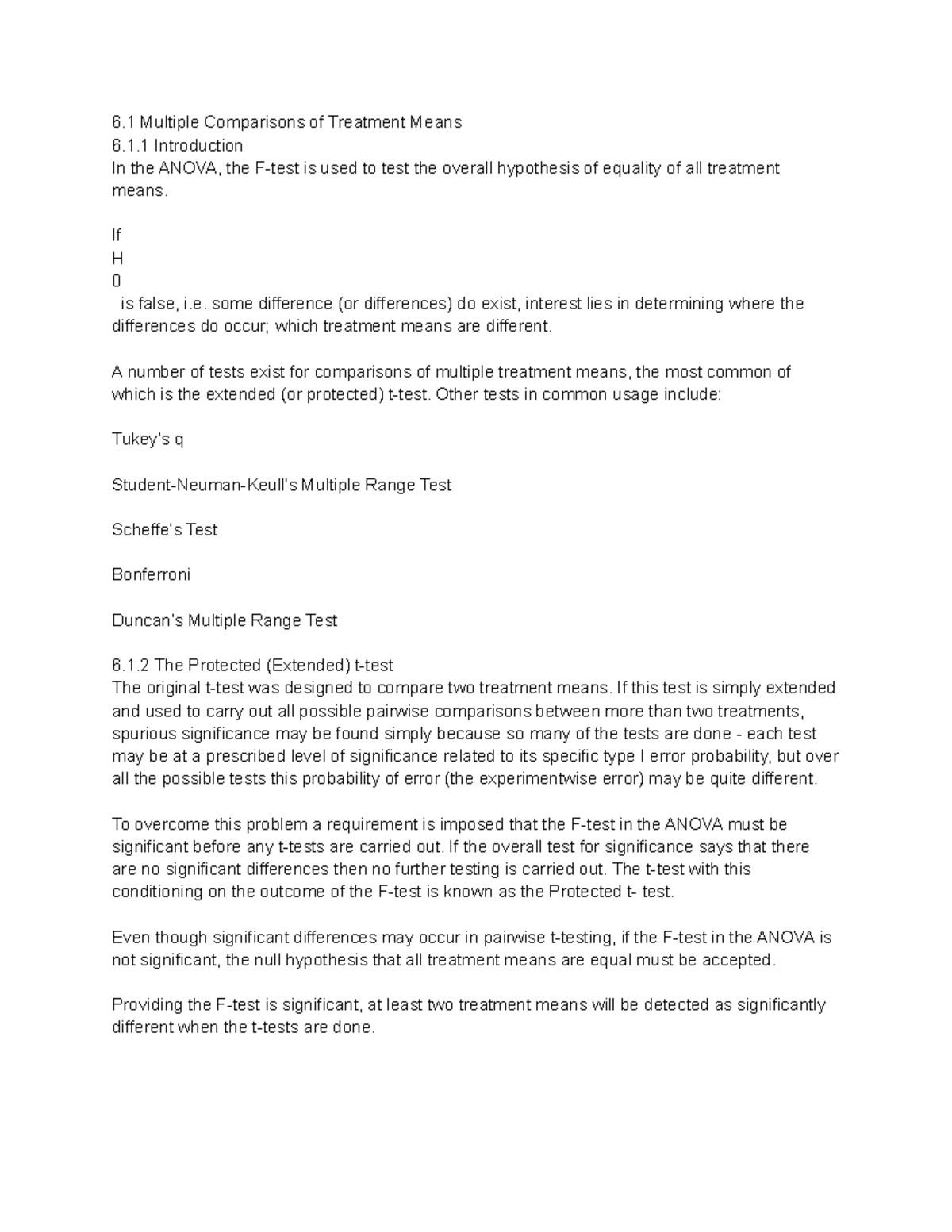 Chapter 6 Week 8 - Multiple Treatment Comparisons and LSD - 6 Multiple ...