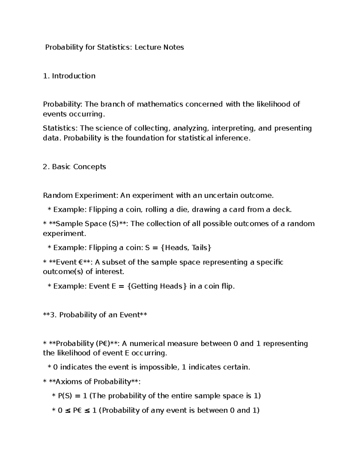 Inbound 5303234396859996074 - Probability for Statistics: Lecture Notes ...