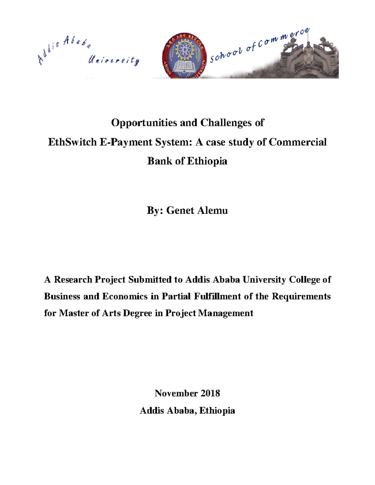 Genet Alemu - First and foremost, praises and thanks to the God, the ...