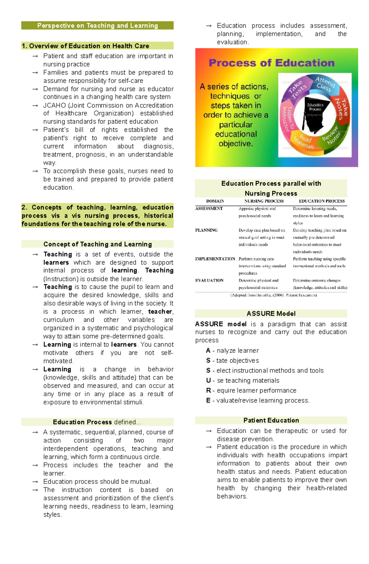 2. Health Education - Perspective on Teaching and Learning ...
