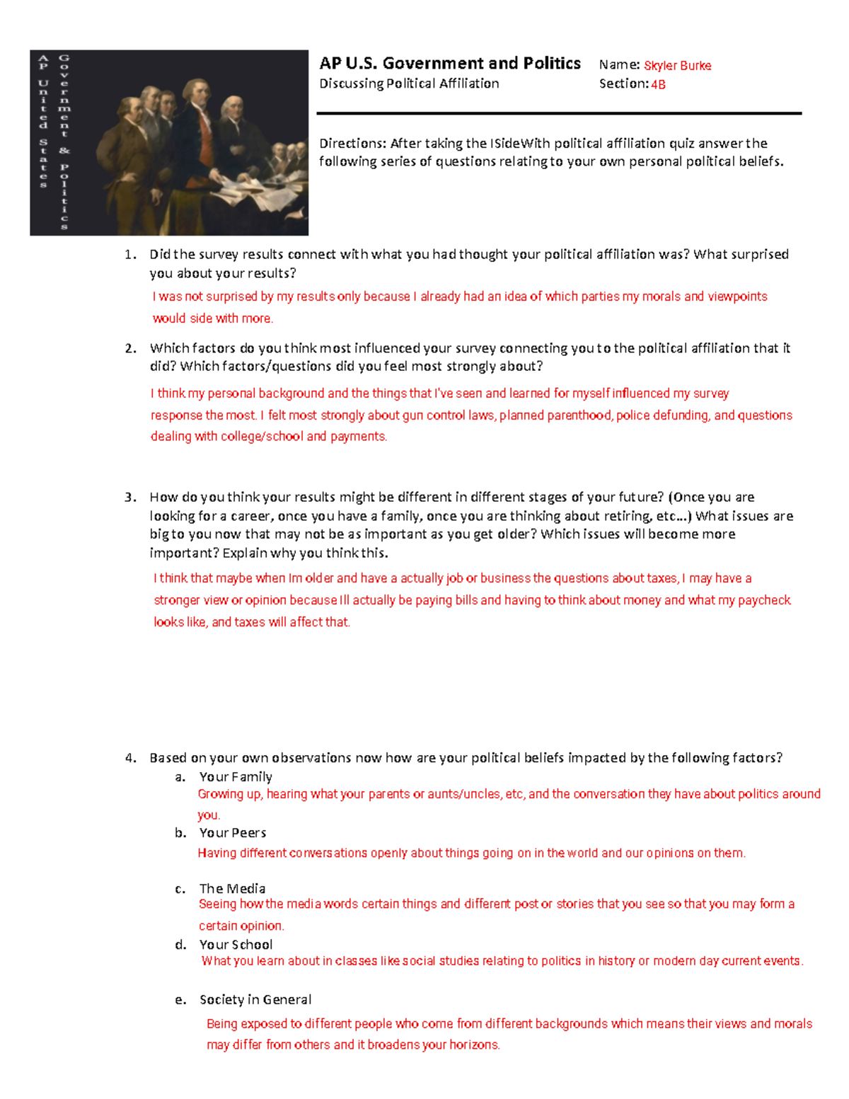 Kami Export - Discussing Political Affiliation - AP U. Government and ...