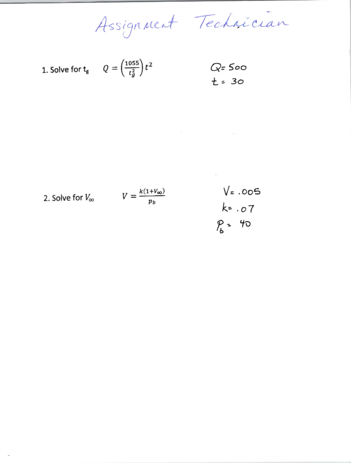 Assignment Topic 1 Technician 290 - MATH 2317 - Studocu