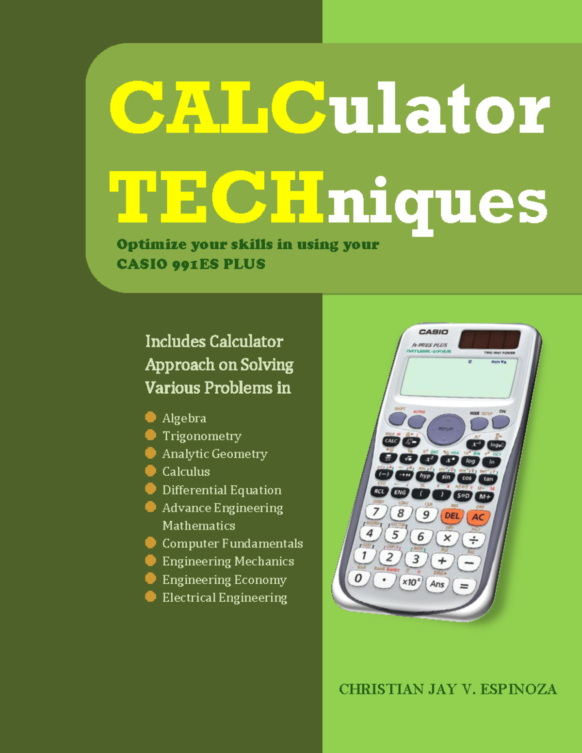 Calculator Techniques Algebra CALCulator TECHniques Includes