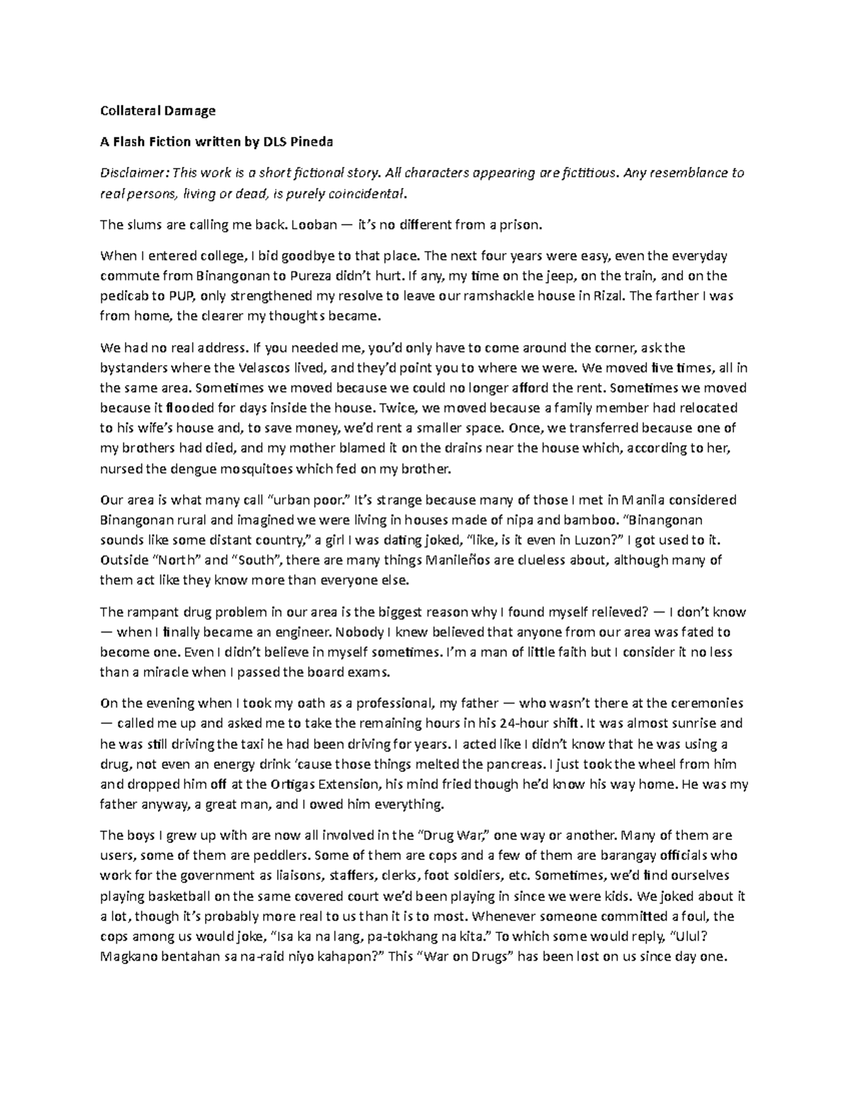 Collateral Damage - bbbbbv - Collateral Damage A Flash Fiction written ...