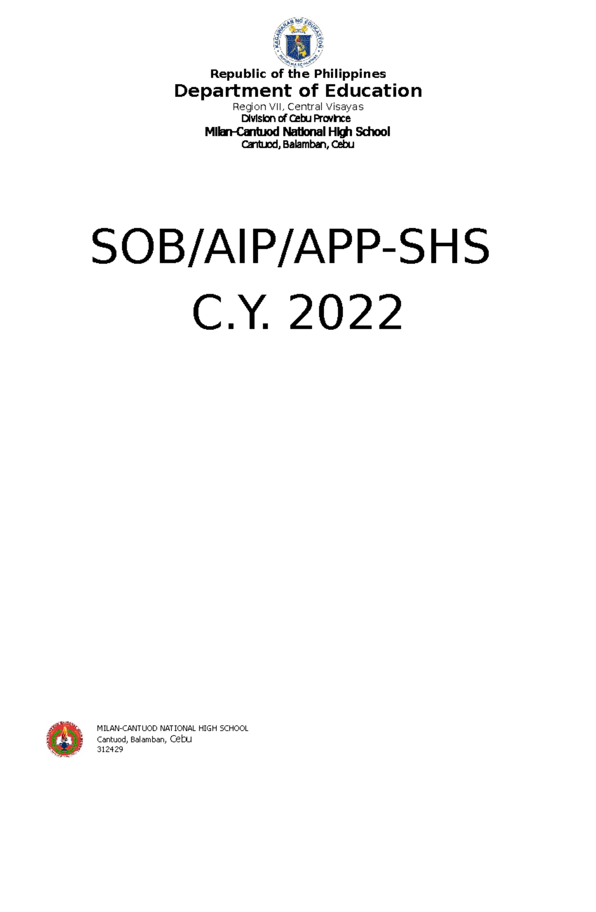 SHS Application Required Documents 7 - MILAN-CANTUOD NATIONAL HIGH ...