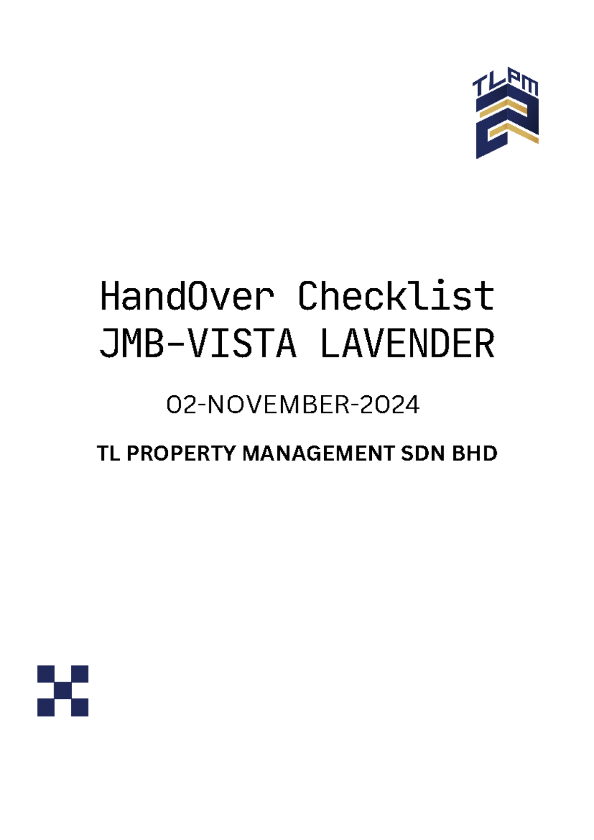 Handover - I WANT TO AUDIT BUILDING - HandOver Checklist JMB-VISTA ...
