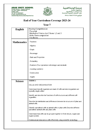 Math Year 5 transition document 24-25 - A Parent Guide to Transition ...