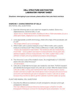 Introduction TO Microscopy Laboratory Report Sheet (1)-1 - INTRODUCTION ...