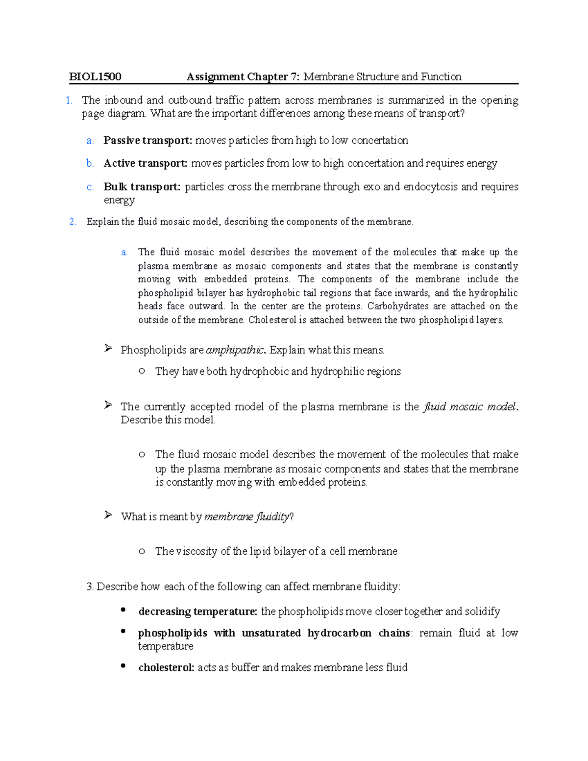 Assignment 5 Chapter 7 Assignment - BIOL1500 Assignment Chapter 7 ...