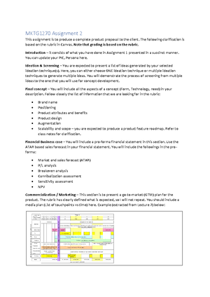 Atar - ATAR Analysis Template for Assignment 2 - New Product Yr 0 Yr 1 ...