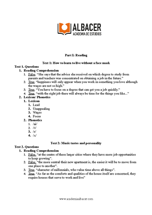 MOCK EXAM C1 25THJuly - Ejemplo examen nivel C1 - Integrated Skills in ...
