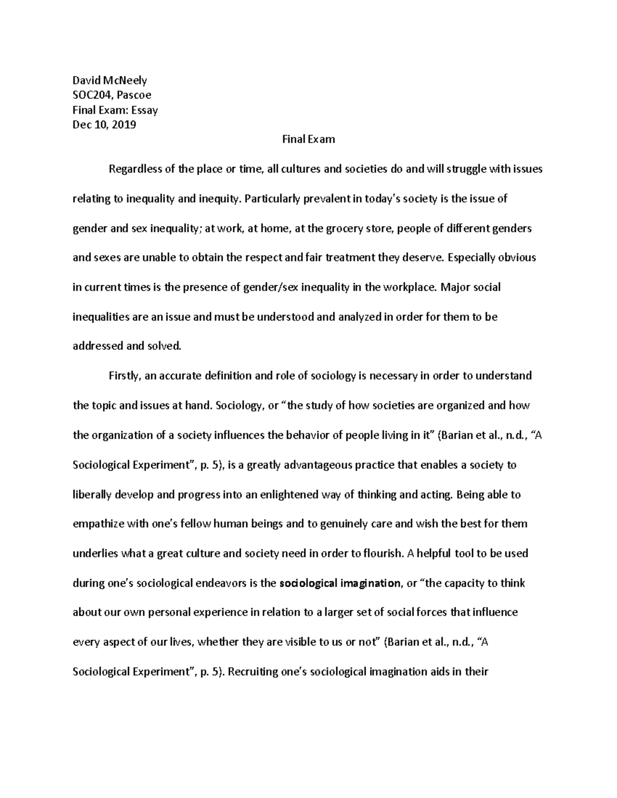 SOC204 Final Exam - Warning: TT: undefined function: 32 Warning: TT ...