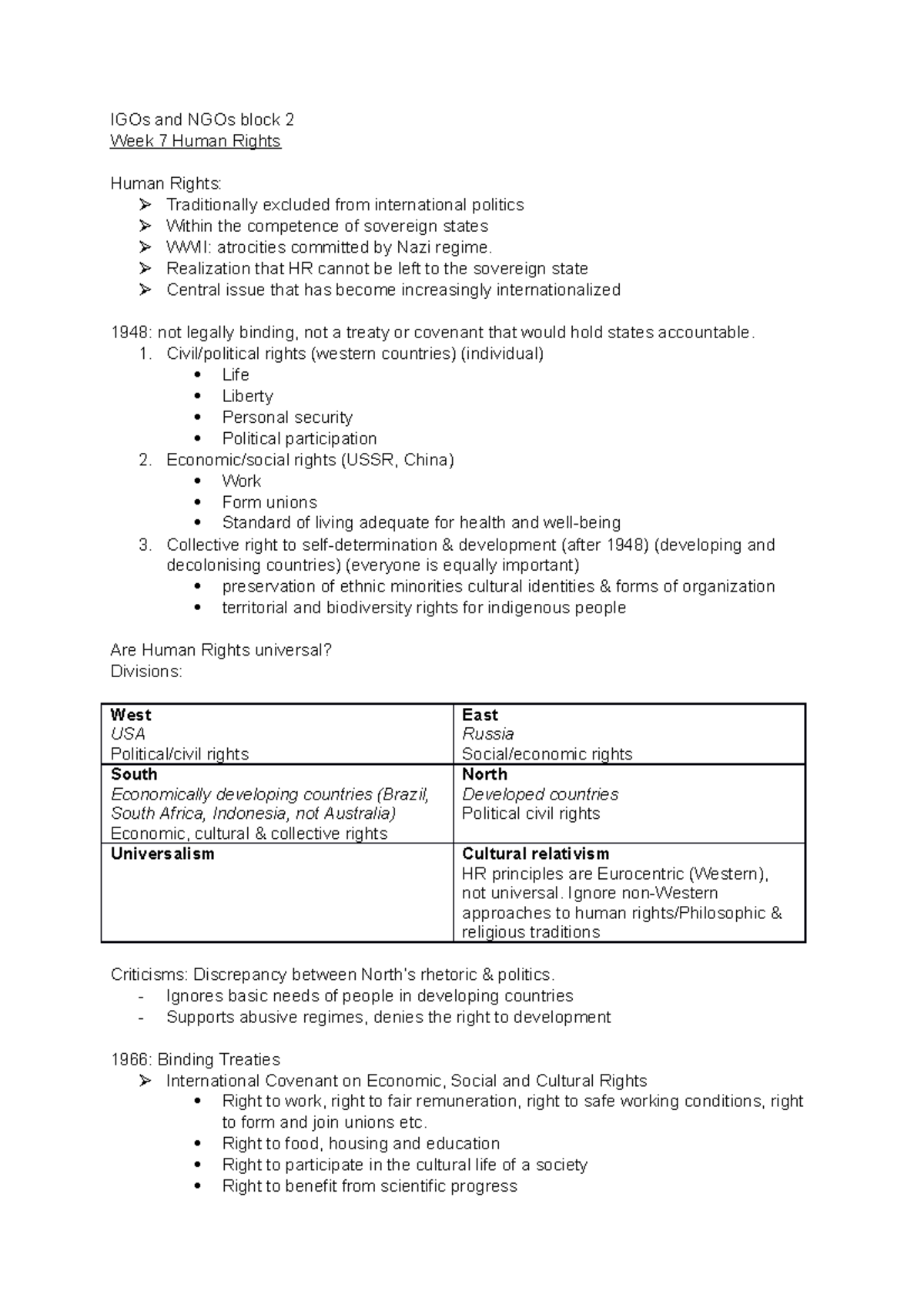 IGOs and NGOs block 2 - Samenvatting IGOs and INGOs - World Citizenry ...