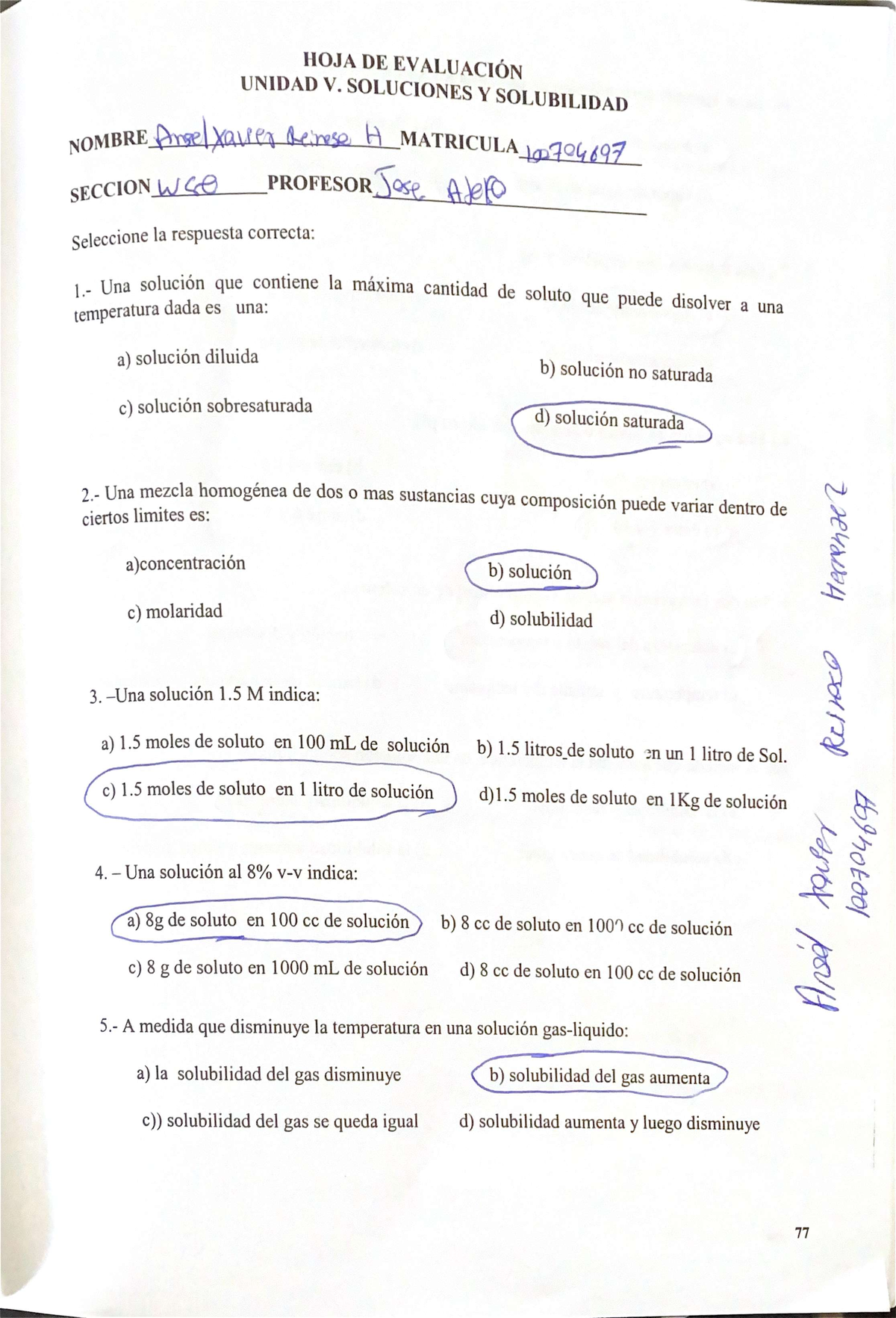 HOJA DE Evaluación 5 - pracitICA QUMICA BASICA COMPLETA 5 - HOJA DE ...