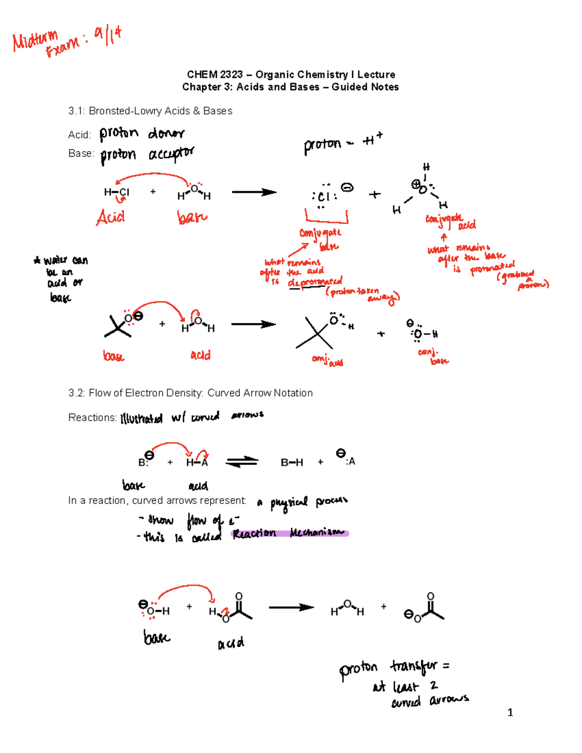 Ochem CH3 - Lecture notes for Dr. Fennimore Organic Chemistry chapter 3 ...