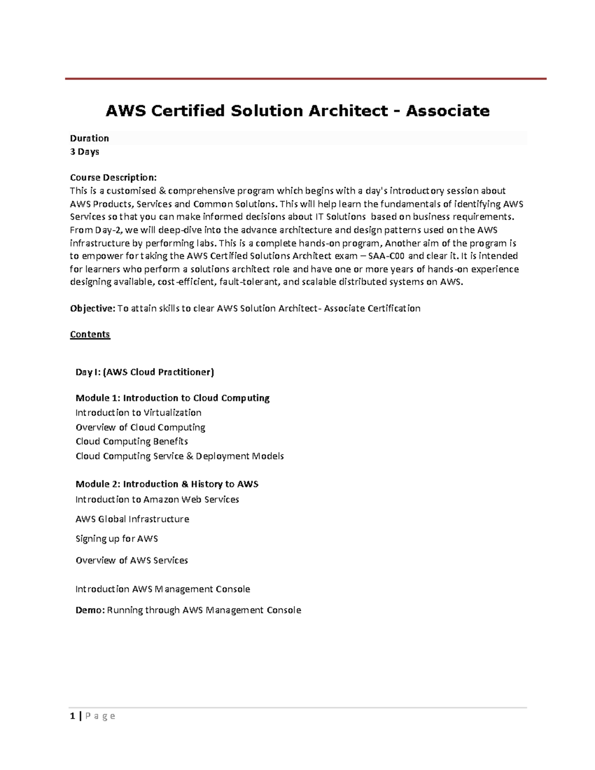AWS Solution Architect (Associate) - AWS Certified Solution Architect ...