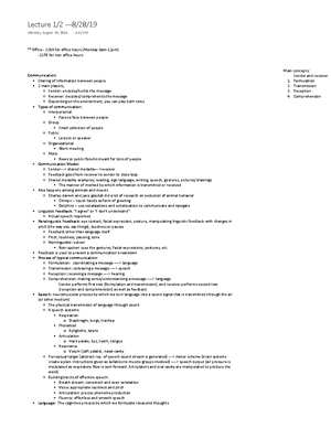 SLHS Fluency Disorders - SLHS 1150 - UConn - Studocu