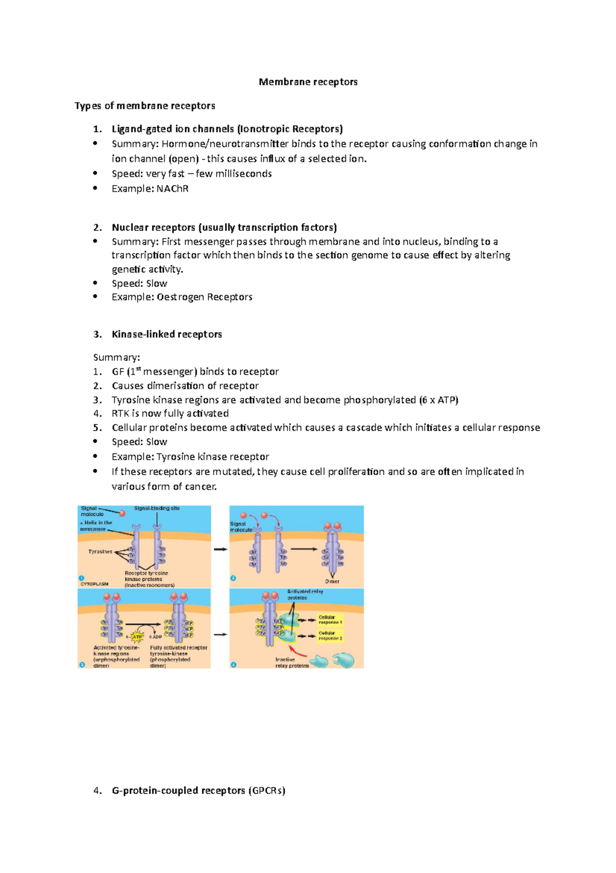 L02 Membrane receptors - Membrane receptors Types of membrane receptors ...