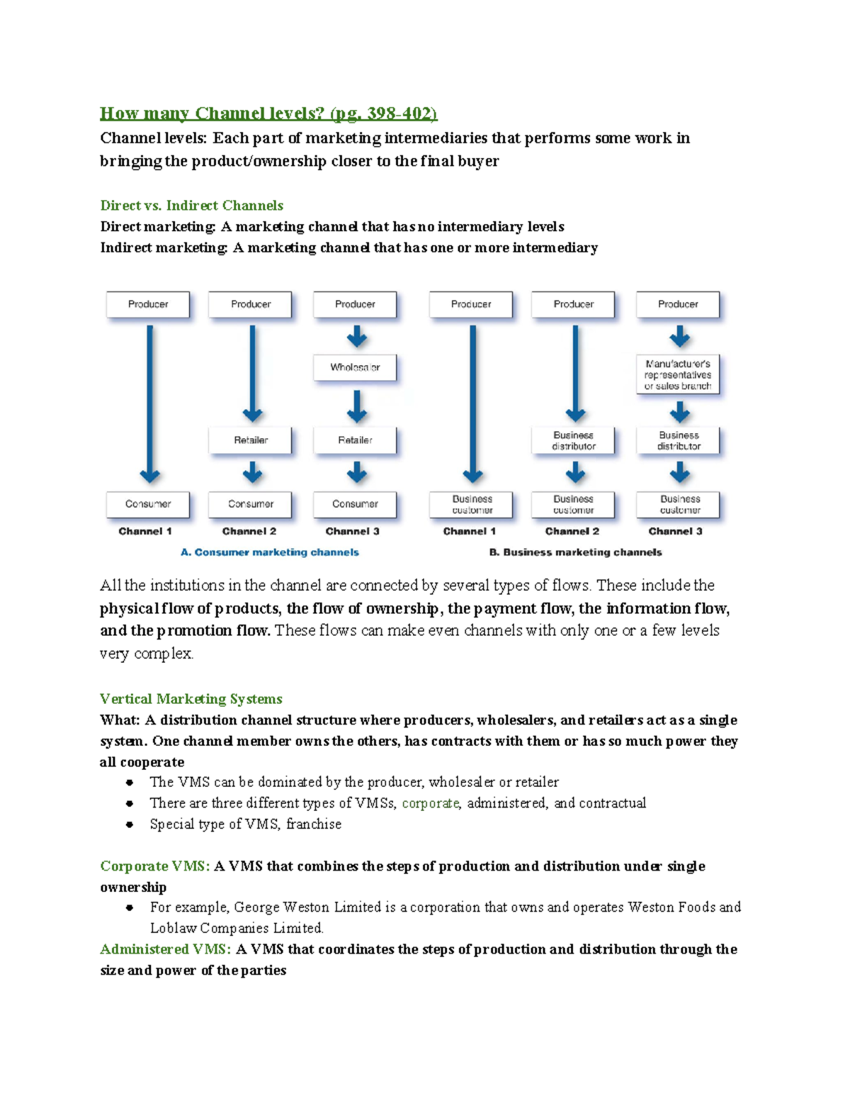 Channel distributions - How many Channel levels? (pg. 398-402) Channel ...
