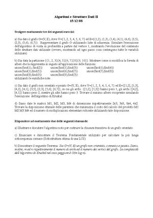 3PCA 2 - preparazione data mining - Algoritmi e strutture dati - Studocu